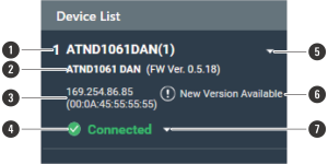 Overview of the device list