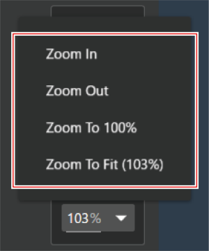 メインエリアの表示倍率を変更する