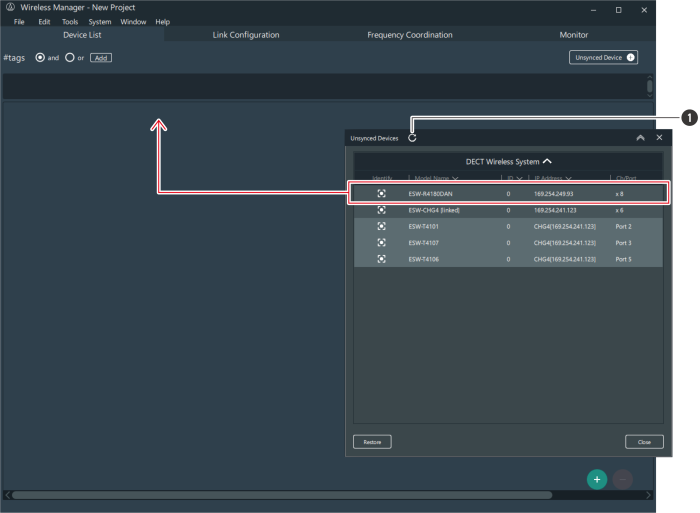 Creating a device list