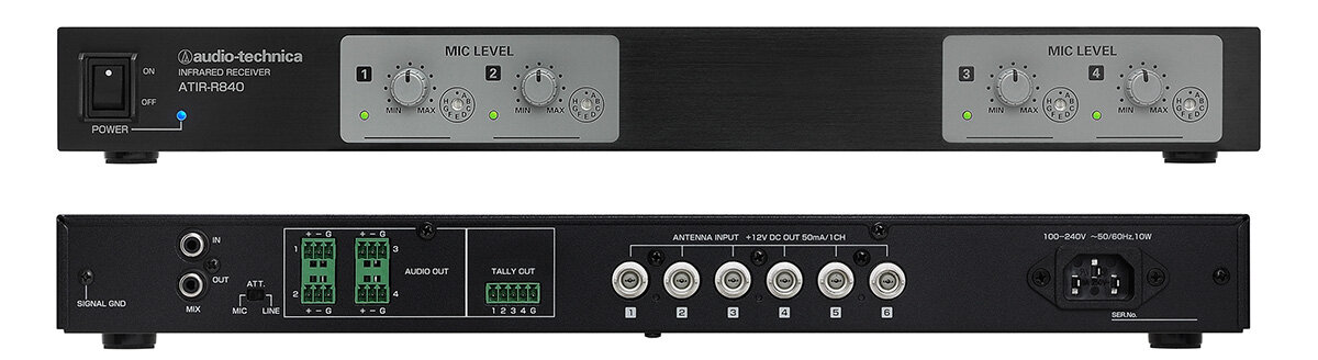 ATIR-R840｜赤外線4chレシーバー｜オーディオテクニカ